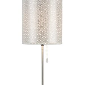 Aspen Creative 40083-8, 1-Pack Set-1 Light Candlestick Table Lamp, Contemporary Design in Satin Nickel, 19 1/2" High, Stars