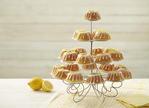 Resulzon Cupcake Stand, 4 Tier 23pcs Cup Holder Reusable Cake Dessert Tower Tree for Family Events or Parties