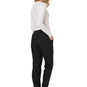 HeartSoul Jogger Scrub Pants for Women, Break On Through Stretch Fabric HS030, S, Black