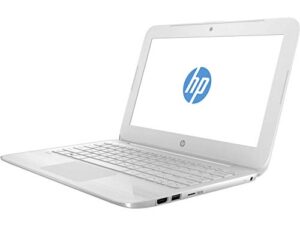 2017 hp stream 11.6 inch laptop, intel celeron core up to 2.48ghz, 4gb ram, 32gb ssd, 802.11ac wifi, bluetooth, webcam, usb 3.0, windows 10 home, snow white (renewed)