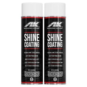 advanced kotings high gloss shine coating spray | revives dull surfaces, uv protectant, vinyl, rubber, plastic, easy off-road clean-up, atv, utv, dirt bikes surfaces | net weight 12oz - 2 pack