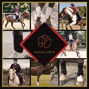 Kavallerie Dressage Horses Boots: Fleece-Lined Faux Leather Woof Brushing Boots for Training, Jumping, Riding, Eventing - Quick Wear for Breathable, Lightweight & Impact-Absorbing Wrap