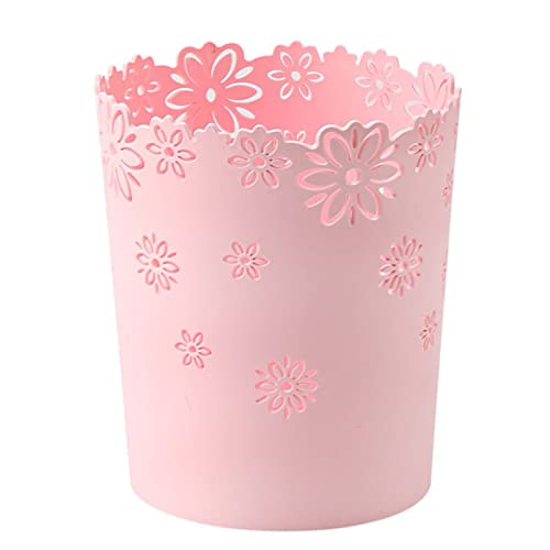 Trash can, Bedroom Trash can,Cute Trash can for Bedroom, Pink Bathroom Accessories,Pink Garbage can.