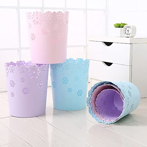 Trash can, Bedroom Trash can,Cute Trash can for Bedroom, Pink Bathroom Accessories,Pink Garbage can.