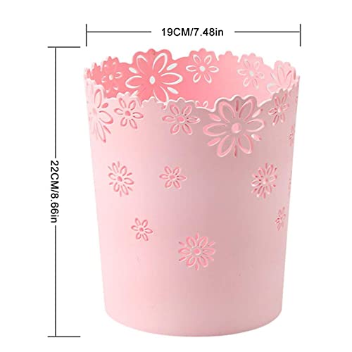 Trash can, Bedroom Trash can,Cute Trash can for Bedroom, Pink Bathroom Accessories,Pink Garbage can.