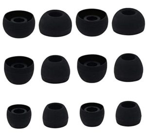 alxcd eargel tip for level u pro, sml 6 pair anti-slip durable silicone replacement ear tip earpads, fit for level u pro (6 pair)[black]