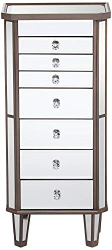 Vicenta 40 1/2" High 7-Drawer Mirrored Jewelry Armoire