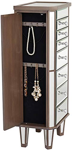 Vicenta 40 1/2" High 7-Drawer Mirrored Jewelry Armoire