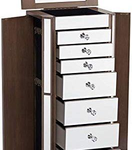 Vicenta 40 1/2" High 7-Drawer Mirrored Jewelry Armoire