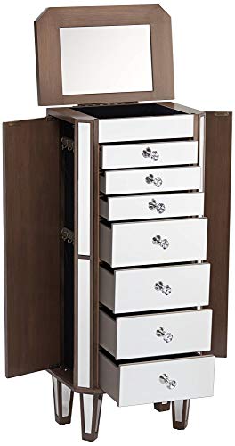 Vicenta 40 1/2" High 7-Drawer Mirrored Jewelry Armoire