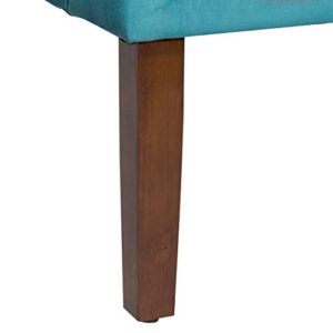 HomePop Swoop Arm Living-Room-Chairs, Velvet Teal