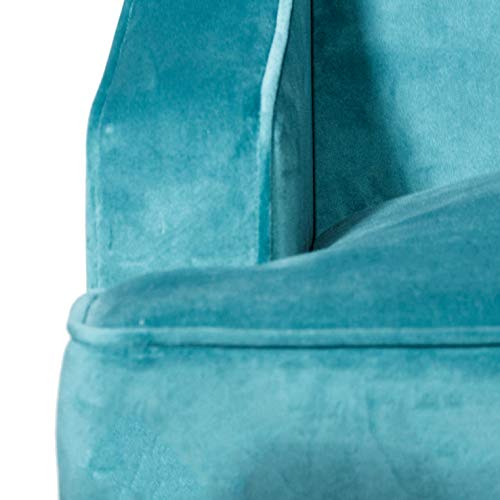 HomePop Swoop Arm Living-Room-Chairs, Velvet Teal