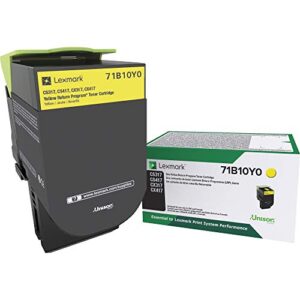 lexmark 71b10y0 unison toner, 2,300 page-yield, yellow