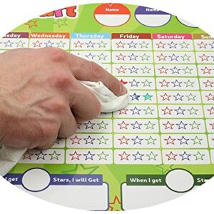 Magnetic Behavior/Star/Reward Chore Chart, One or Multiple Kids, Toddlers, Teens 17" x 13", Premium Dry Erase Surface, Flexible Chart with Full Magnet Backing for Fridge, Teaches Responsibility!