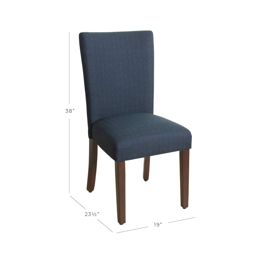 HomePop Parsons Classic Upholstered Accent Dining Chair, Single Pack, Dark Blue