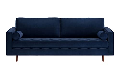 Inmod Matilde Velvet Sofa, Sapphire Blue