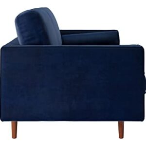 Inmod Matilde Velvet Sofa, Sapphire Blue