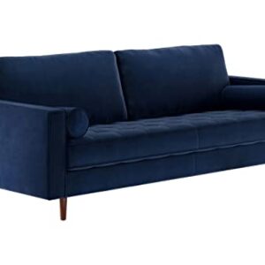 Inmod Matilde Velvet Sofa, Sapphire Blue