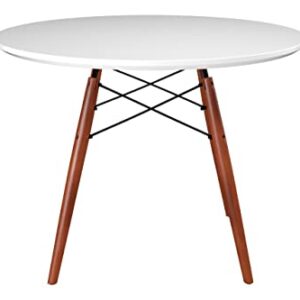 Eiffel Large Round Dining Table, Walnut Stain Legs