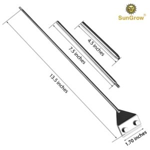 SunGrow Aquarium Glass Cleaner, Long Handheld Tool Cuts Cleaning Time to Half, Keep Hands Dry, Sharp Blade to Remove Thickest Residue, Frequent Tank Maintenance