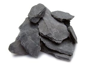 natural slate stone -1 to 3 inch rocks for miniature or fairy garden, aquarium, model railroad & wargaming (2)