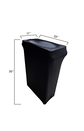 Spandex & Table Linens Slim Jim Stretch Spandex Trash Can Cover, 23 Gallons Black