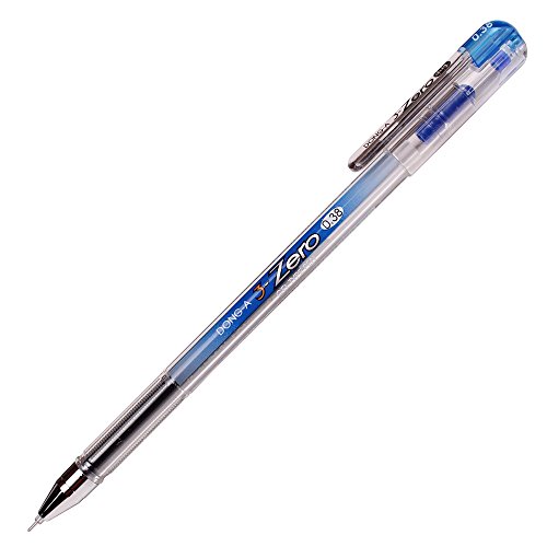 12pcs Ultra Fine Tip Rollerball Pen Set 0.38mm Non Bleed Fine Point Gel Ink Pen for Exam,Bible Journaling,Notetaking,Sketching, Smooth and Anti Skip,Blue Ink