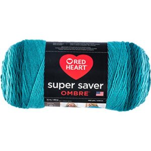 coats & clark super saver ombre yarn, 10 oz, deep teal