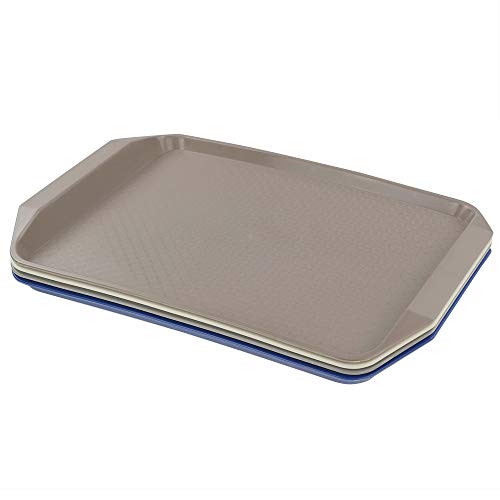 Ggbin Plastic Cafeteria Serving Trays - 12" x 16.8", Set of 4 Fast Food Serving Trays