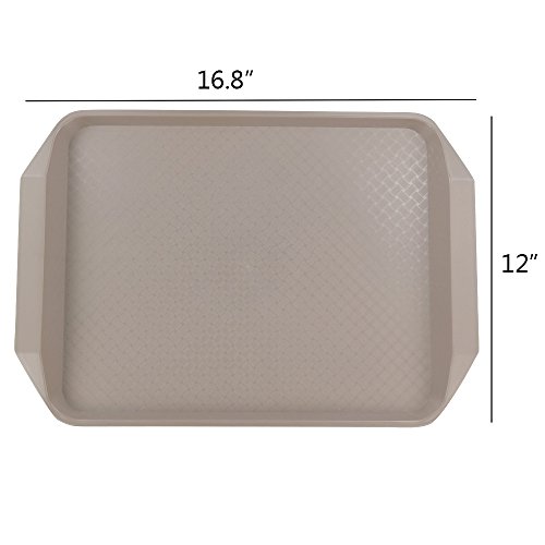 Ggbin Plastic Cafeteria Serving Trays - 12" x 16.8", Set of 4 Fast Food Serving Trays