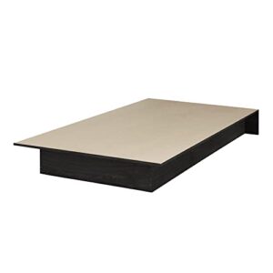 south shore libra twin platform bed (39''), gray oak