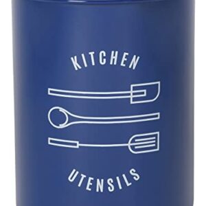 Now Designs Powder-Coated Steel Utensil Crock, Navy