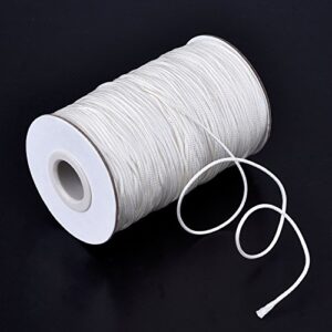 109 Yards/Roll White Braided Lift Shade Cord for Aluminum Blind Shade, Gardening Plant and Crafts (1.4 mm)