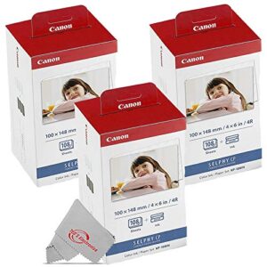 canon kp-108in color ahpjnl ink and 4 x 6 paper set, 108 count (pack of 3)