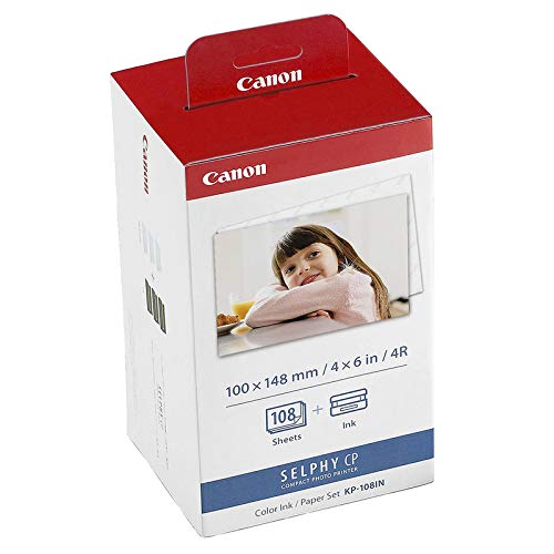 Canon KP-108IN Color ahPJNL Ink and 4 x 6 Paper Set, 108 Count (Pack of 3)