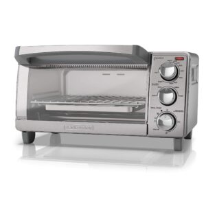 black+decker 4-slice toaster oven with natural convection, stainless steel, to1760ss