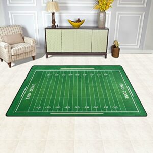 Yochoice Non-Slip Area Rugs Home Decor, Stylish American Football Field Floor Mat Living Room Bedroom Carpets Doormats 60 x 39 inches