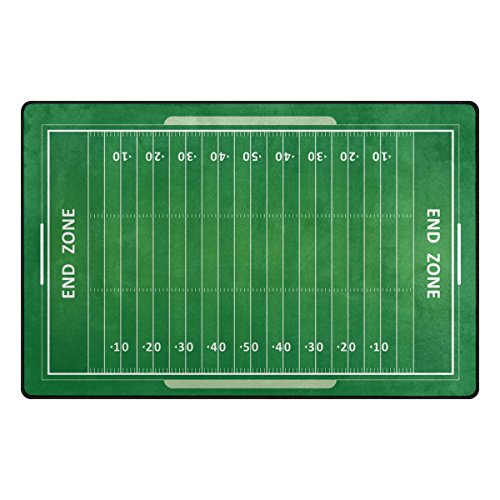 Yochoice Non-Slip Area Rugs Home Decor, Stylish American Football Field Floor Mat Living Room Bedroom Carpets Doormats 60 x 39 inches