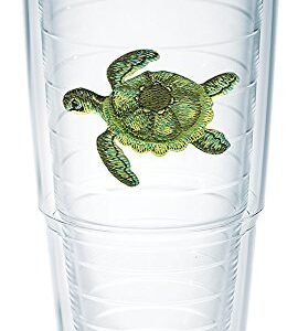 Tervis Green Turtle Made in USA Double Walled Insulated Tumbler Travel Cup Keeps Drinks Cold & Hot, 24oz, Green Turtle