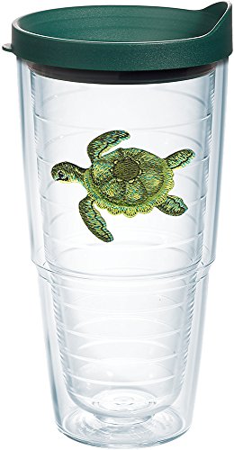 Tervis Green Turtle Made in USA Double Walled Insulated Tumbler Travel Cup Keeps Drinks Cold & Hot, 24oz, Green Turtle