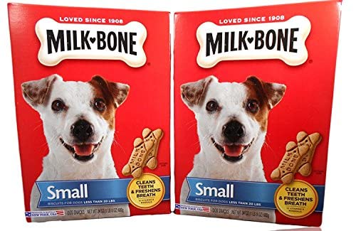 Milk-Bone 084282984616 Traditional Bone Shaped Biscuits (Small) for Dogs, 24 oz (2 Pack), 1.5 Pound (Pack of 2), 48 Ounce