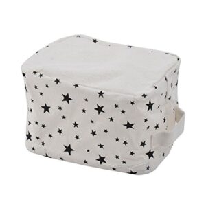 uxcell Fabric Star Pattern Household Desktop Makeup Sundries Storage Box Basket Closet