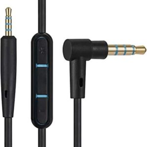 Sqrmekoko Inline Mic Remote Audio Cable Cord Line for Bose QuietComfort 25 QC25 Headphones (Black)