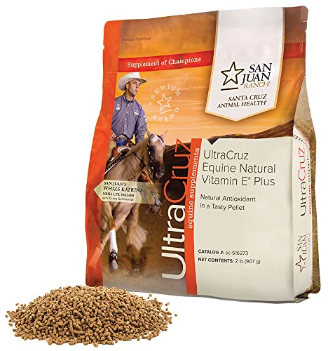 UltraCruz Equine Natural Vitamin E Plus Supplement for Horses, 2 lb, Pellet (13 Day Supply)