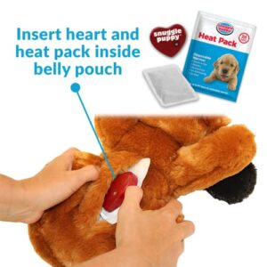 Original Snuggle Puppy Heartbeat Stuffed Toy for Dogs - Pet Anxiety Relief and Calming Aid - Comfort Toy for Behavioral Training - Biscuit