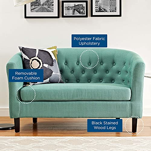 Modway Prospect Upholstered Contemporary Modern Loveseat In Laguna