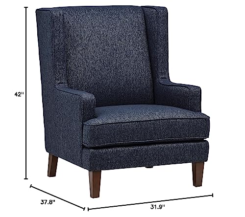 Amazon Brand – Stone & Beam Highland Modern Living Room Wingback Accent Chair, 31.9"W, Denim