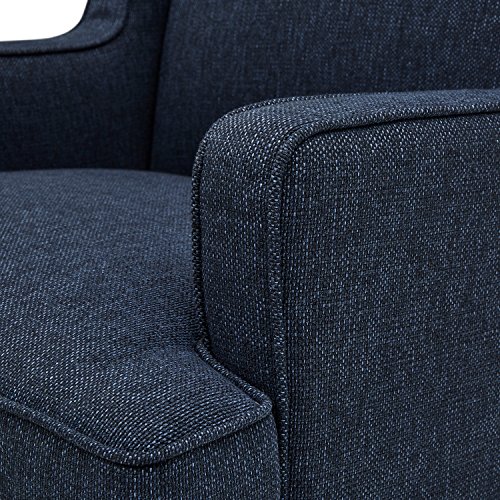 Amazon Brand – Stone & Beam Highland Modern Living Room Wingback Accent Chair, 31.9"W, Denim