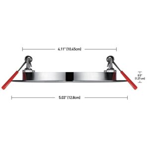 4" Ultra Slim LED Integrated Recessed Lighting Kit 4-Pack, 9 Watts, Energy Star, IC Rated, Dimmable, Wet Rated, Brushed Nickel Finish, 4.25" Hole Size,91122