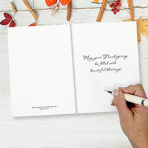 Current Pumpkin Harvest Scripture Thanksgiving Greeting Cards Set - Susan Winget Religious Holiday Card Variety Value Pack, Set of 8 Large 5 x 7-Inch Cards, Envelopes Included